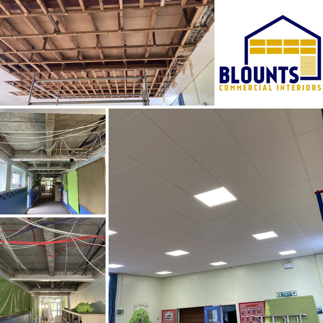 School ceiling refurb - Blounts Commercial Interiors